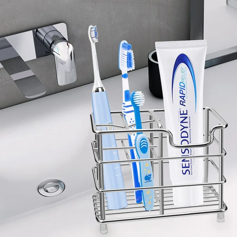Multifunctional Stainless Steel Toothbrush Holder For Bathroom,Sturdy ...