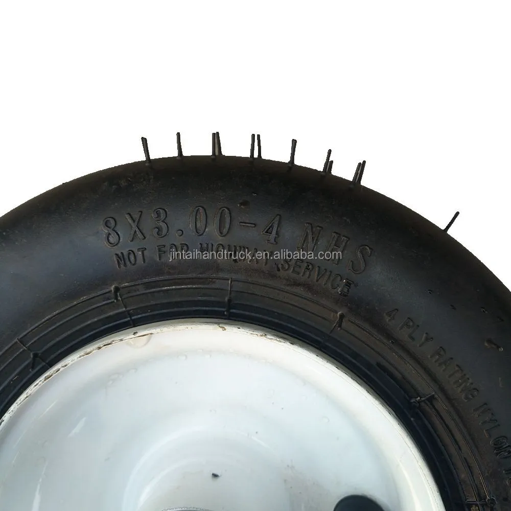 Lawn Mower Pneumatic Tubeless Rubber Wheel 8x3.00-4