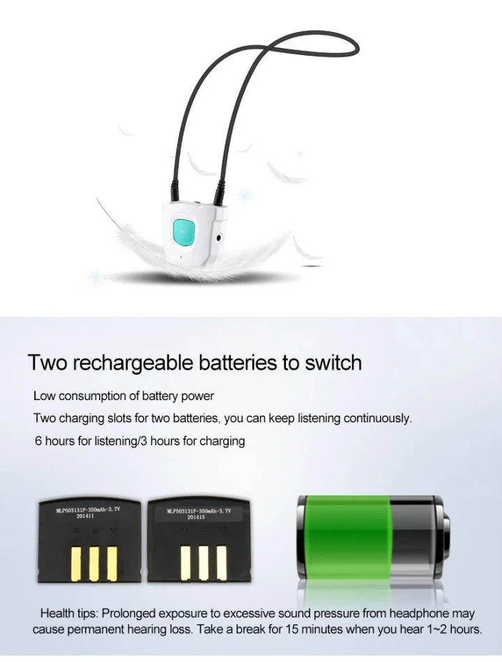 2.4ghz Digital Wireless Induction NECK-LOOP Hearing Aid