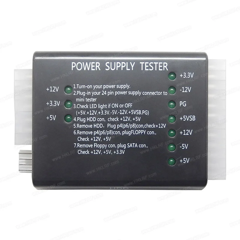 Computer PC Power Supply Tester 20/24 Pin PSU ATX SATA HDD Meter