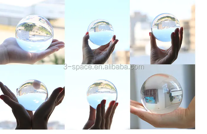 100mm Large Acrylic Sphere With Stand Pmma Transparent Solid Globes ...