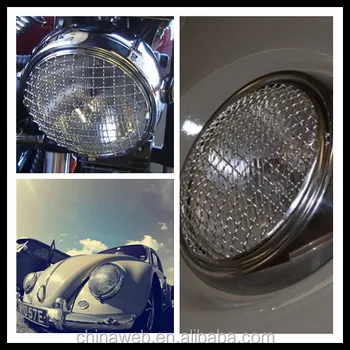 7" Stone Guard Headlight Mesh Grill Motorcycle Headlamp Cover - Buy ...