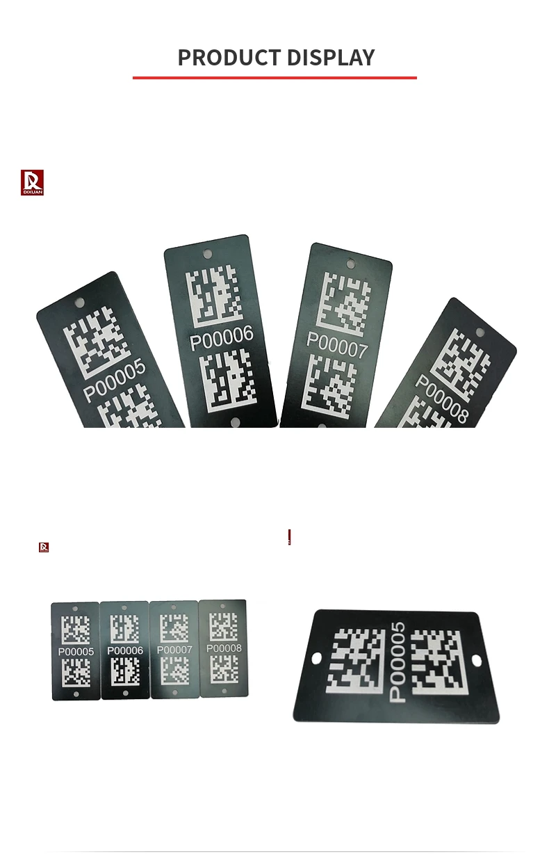 Black Anodized Aluminium Metal Hang Tags Name Plate Placa De Metal ...