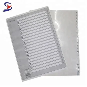 A4 Pp Plastic File Divider Index Tabs - Buy A4 Pp Index Divider ...