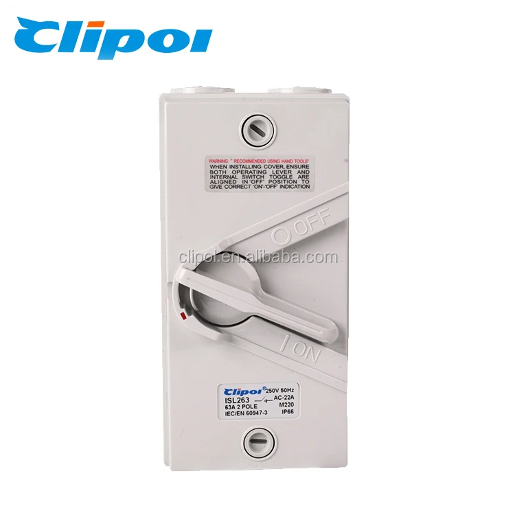 Clipol IP66 Isolator Switch - Reliable Outdoor Protection