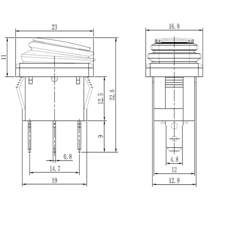 Hm Kcd3 Enec T105 Rocker Switch Enec T125 Rocker Switch - Buy Rocker ...