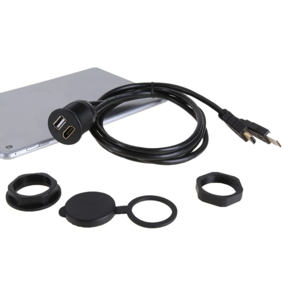 3M Car Dashboard Flush Mount Panel - USB 2.0 HDMI Extension