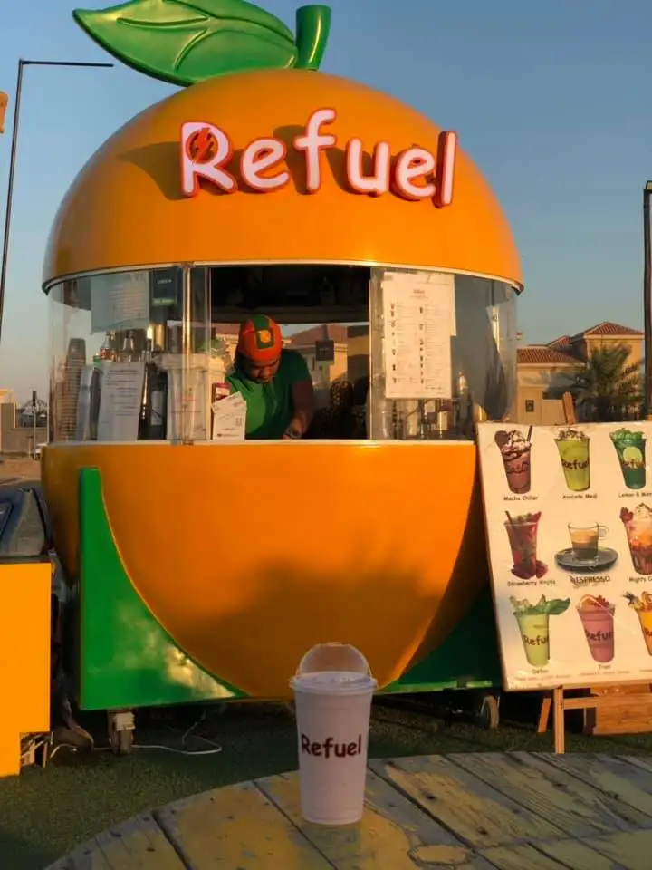 Orange Shape Kiosk Lemonade Trailer Fiberglass Outdoor Food Trailer ...
