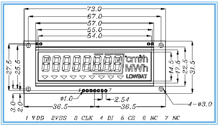 8 Chiffres Décimaux + 22 Segment Symboles Liste Critique Segment Lcd ...