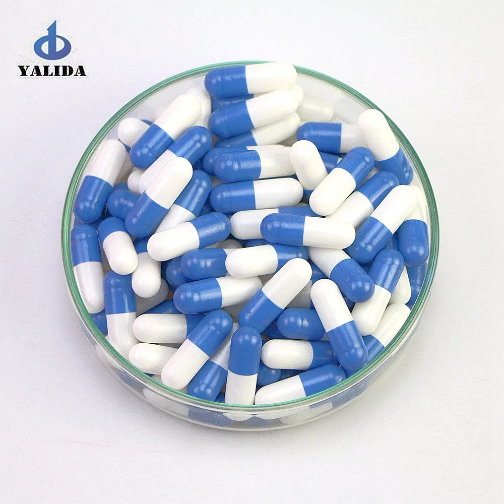 Powder And Pill Packing Blue And White Empty Gelatin Capsule Size 00 0 ...