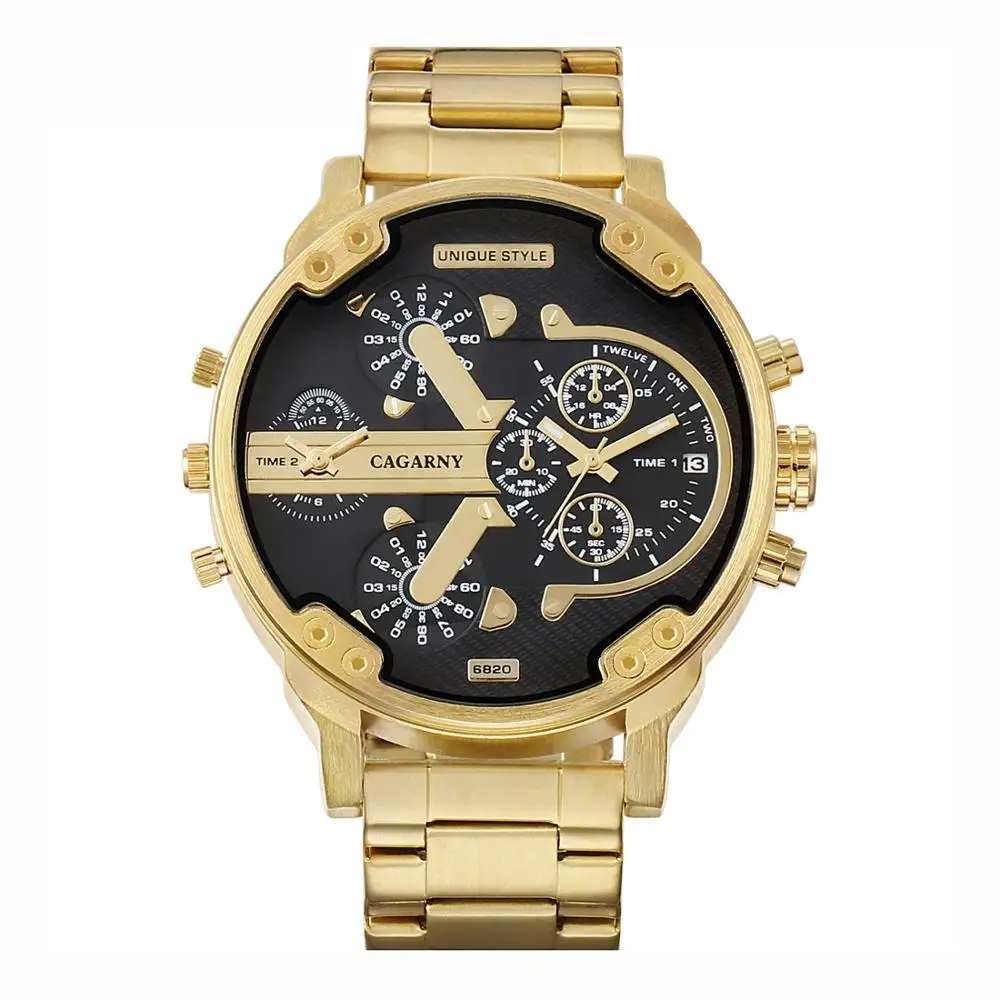 Popular Luxury Gold Wrist Watch For Men With Steel Strap Hand Watch ...