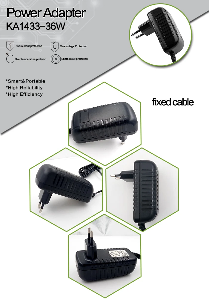 Dc Output 12v 3a Power Adapter Input 100~240v Ac 50/60hz For Security ...