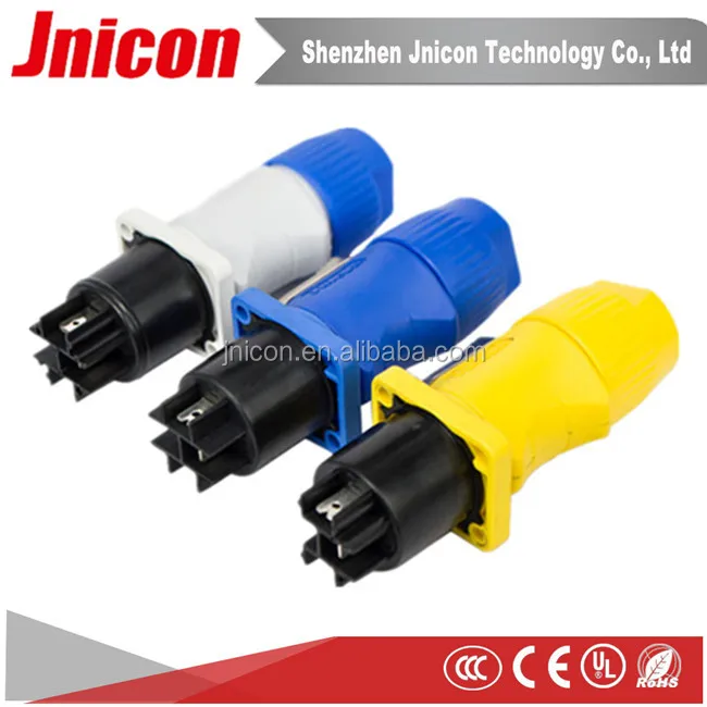 3 Pin Blue Powercon Connector Ip44 Ip64 In Indoor And Outdoor Led ...