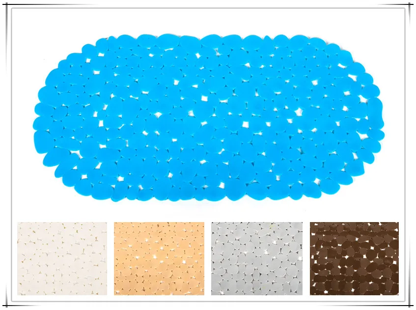 Solid Color Plastic Bathroom Floor Mat,Safety Non Slip Pvc Bath Mat ...