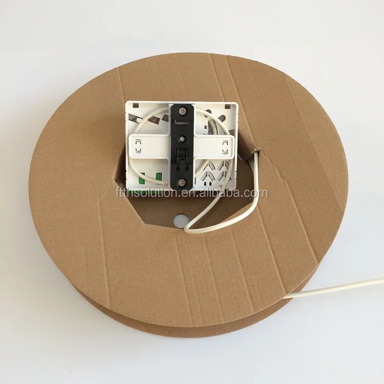 Pre-assembled Ftth 4 Ports Sc Apc Fiber Optic Box Wall Outlet With Drop ...