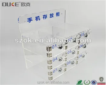 Clear Empty Lockable Acrylic Mobile Phone Storage Boxes - Buy Acrylic ...