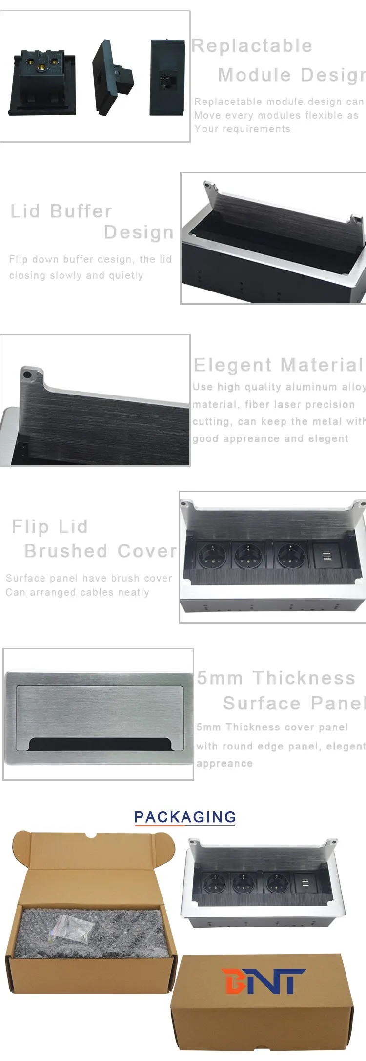 Aluminum Grommet Type Conference Table Used Flip up Desk EURO Power ...