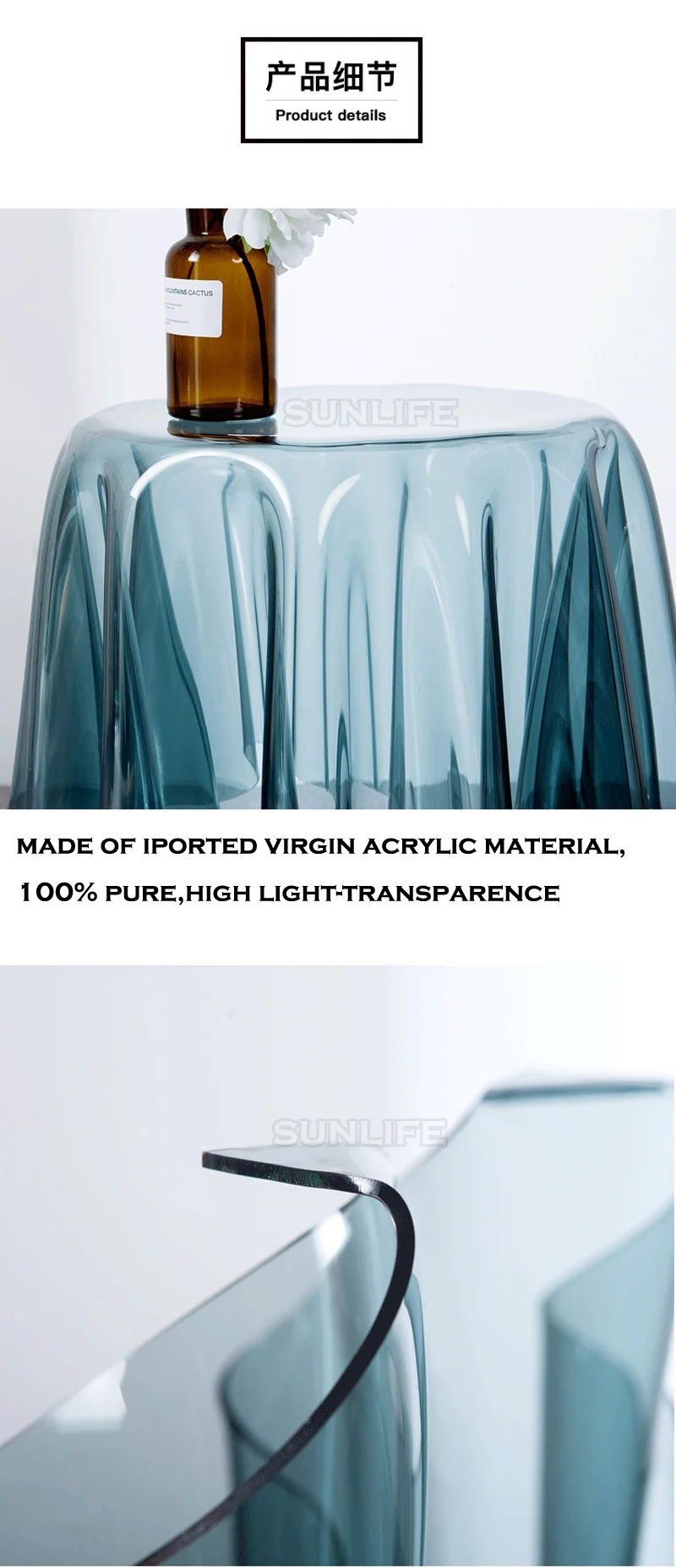 2020 Amazing Illusion Side Table Clear Acrylic Floating Magic Table ...