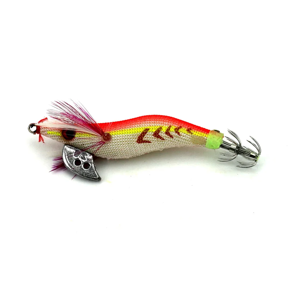 Fishing Jig Lures Shrimp Lure Wood Shrimp Noctilucent Squid Jig 8cm 7 ...