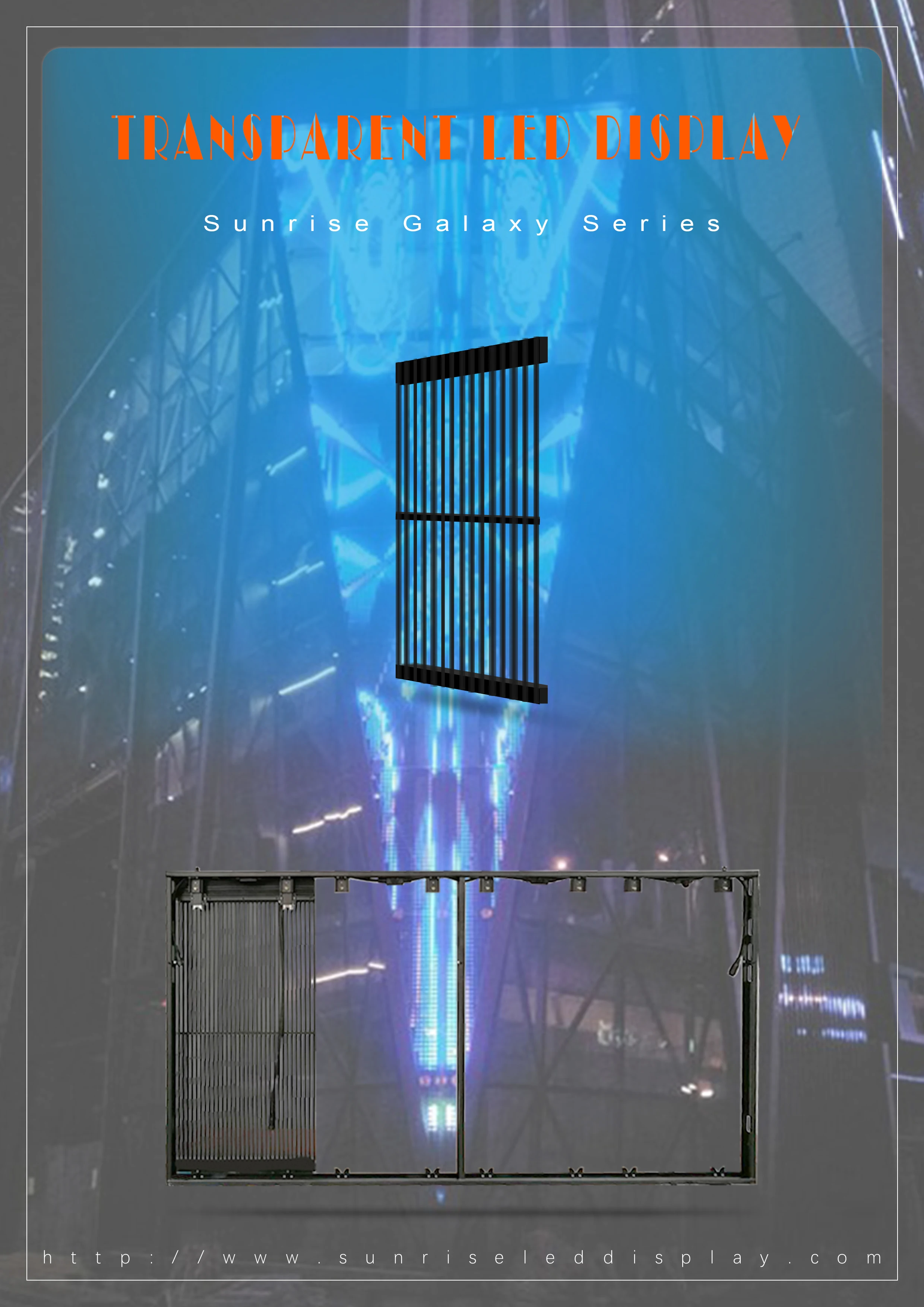 Sunrise P31.25mm Hotsale Outdoor Transparent Curtain LED Display Screen ...