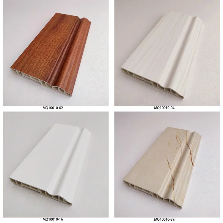 100mmx12mm Wood Grain Floor WPC PVC Skirting Board Baseboard