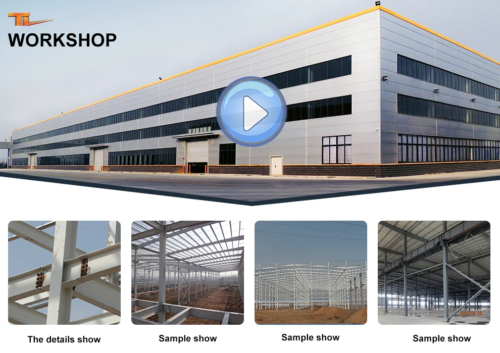 Modern Steel Structure Prefab Workshop Warehouse Factory Steel Building ...