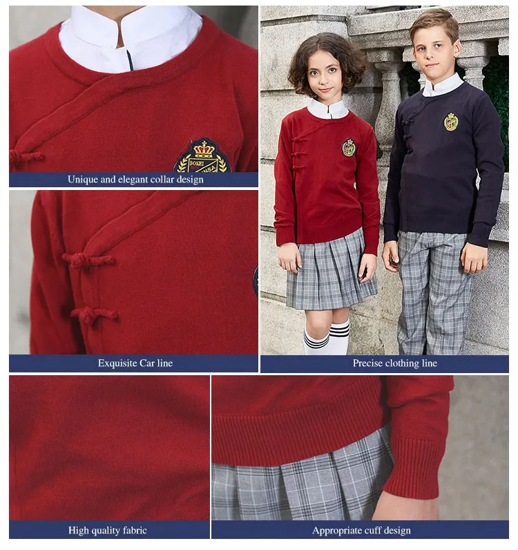 Modern School Uniform Designs Long Sleeve School Sweater - Buy School ...