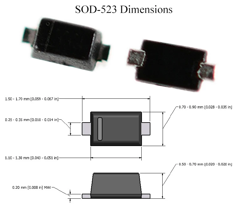 HOT SALE Small Signal SMD 0.2W SOD-523 Zener Diode by LCE