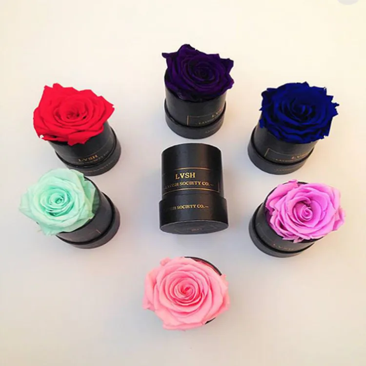 Luxury Decorative Round Shape Single Rose Box - Buy Single Rose Box ...