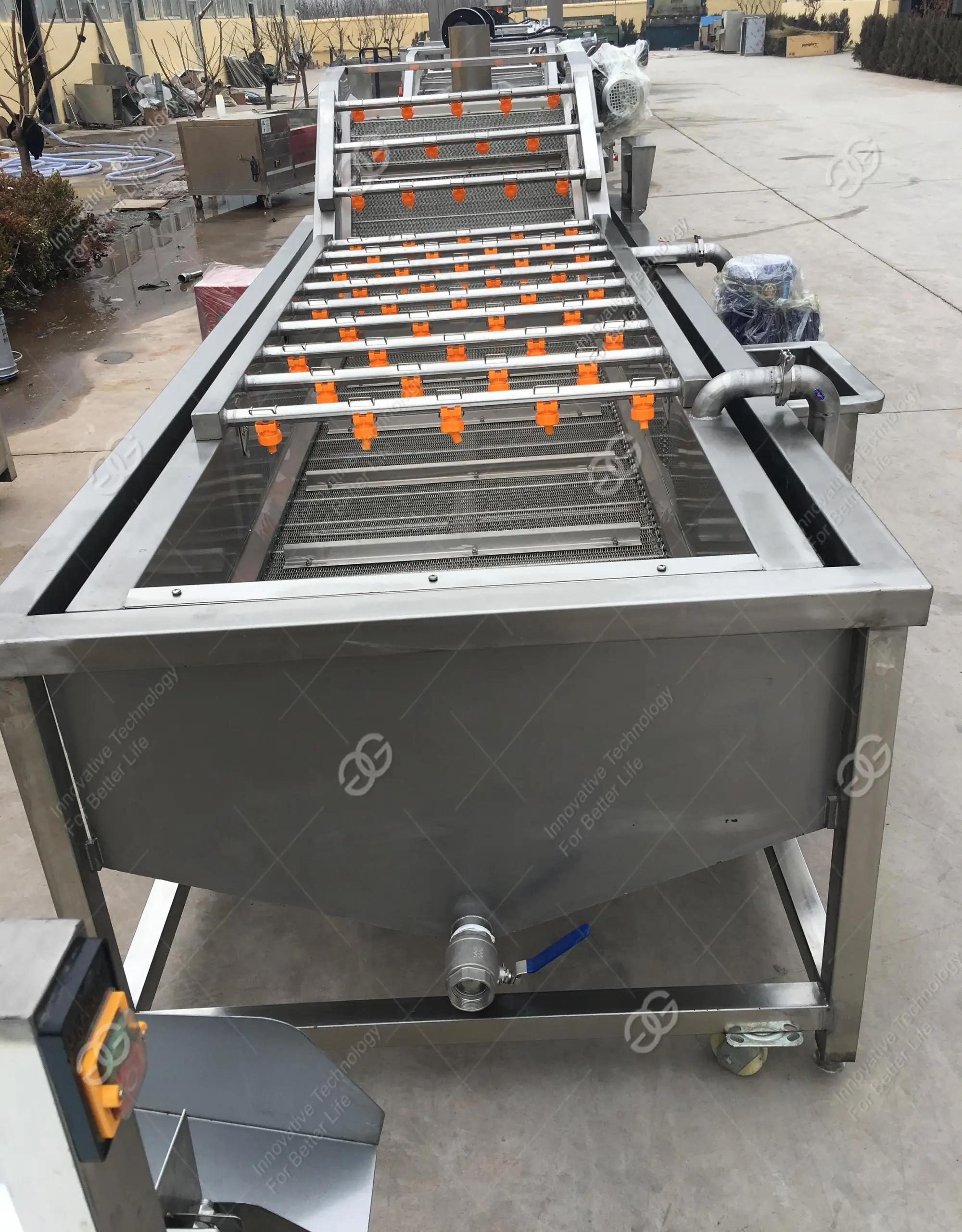 Air Bubble Leafy Vegetable Chili Strawberry Oranges Washing Equipment ...