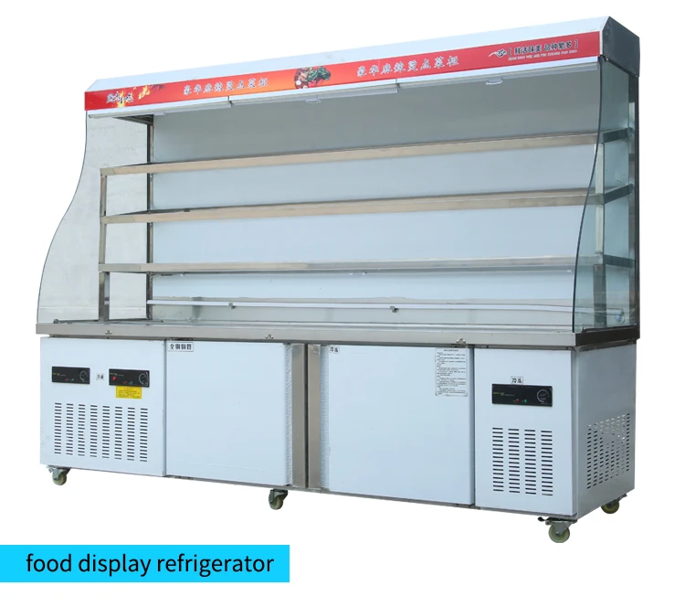 Vegetable Display Chiller Vegetable Refrigerated Showcase Grocery Open ...