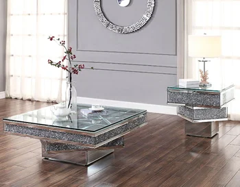 Unique Square Crushed Diamonds Coffee Table Side Table - Buy Unique ...