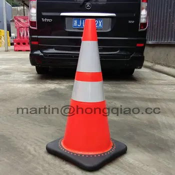 28" 7lbs Black Base Unbreakable Pvc Road Traffic Safety Cone Traffic ...