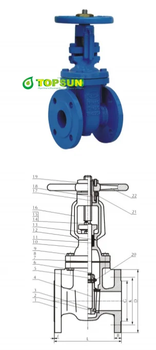 Dn 500 Gate Valve Ductile Iron Dn 200 All Flanged Gate Valve Din3352 F4 ...
