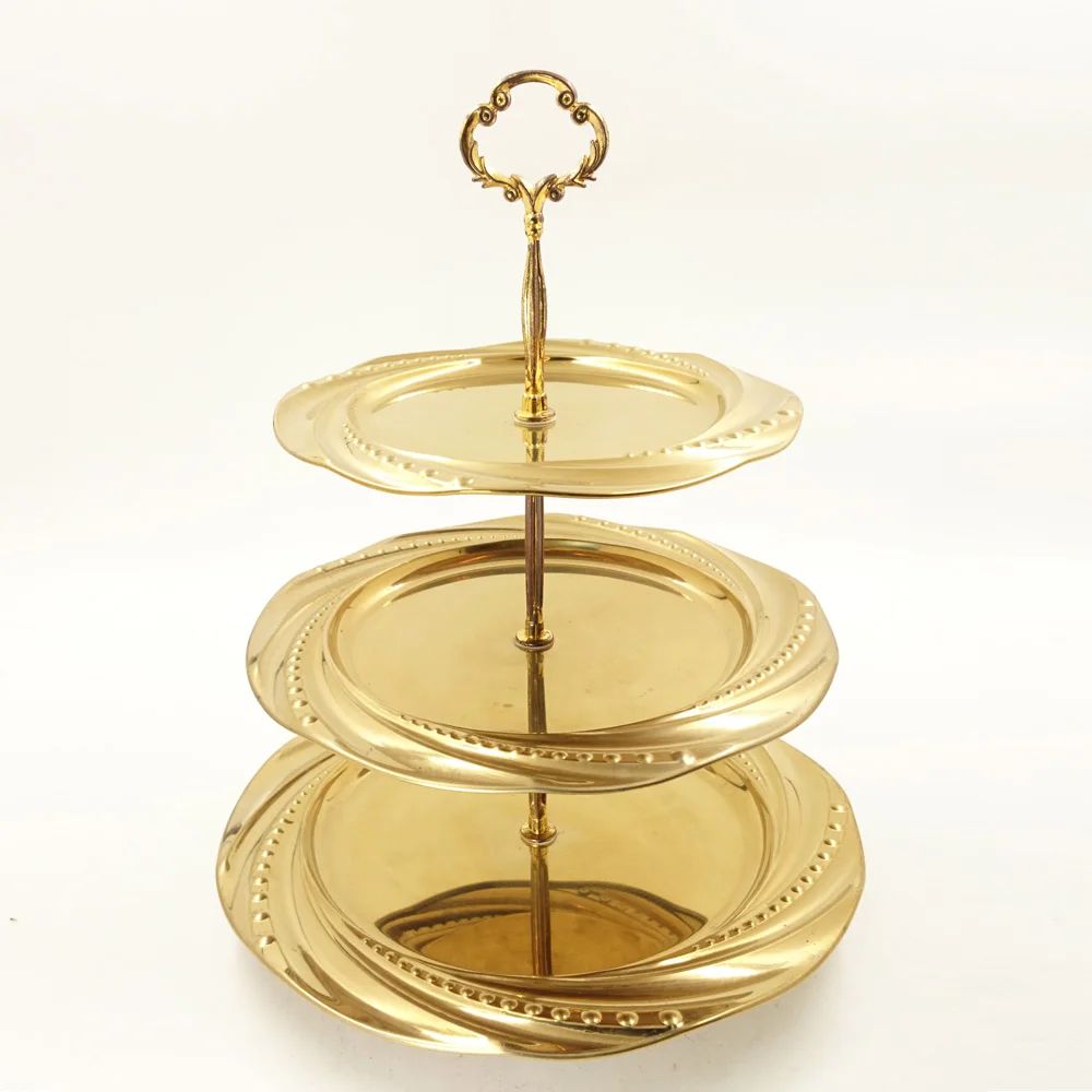 2-Tier or 3-Tier Metal Cake Plate Stand Sweets Tray Holder| Alibaba.com