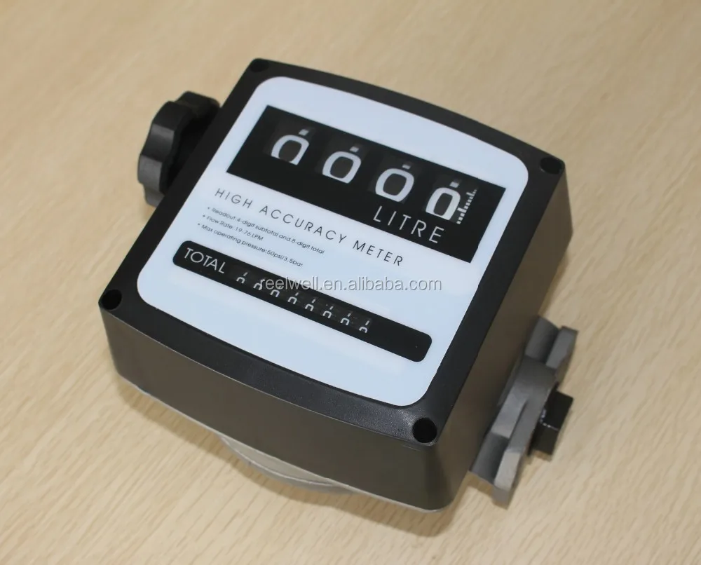Mechanical 4 Digits Diesel Fuel Oil Flow Meter - Buy Oil Flow Meter,4 ...