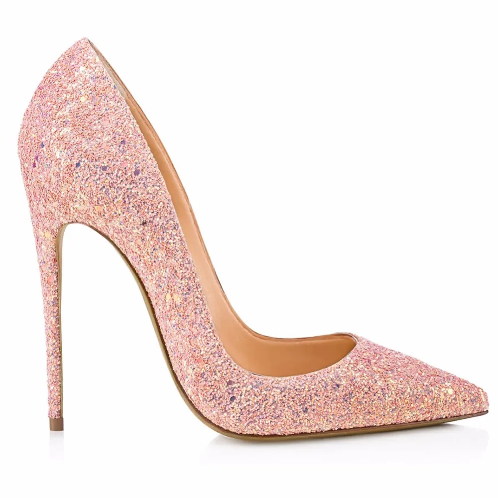 Shop Pink Glitter Shinny Stilettos - Popular High Heels