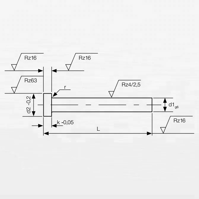 EJECTOR PIN BLACK NITRIDED TYPE a DIN 1530 - ISO 6751