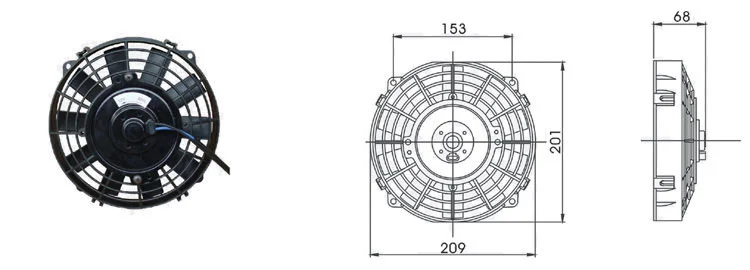 8 Inch Universal Auto Cooling Fan Straight Blade For Condensor/radiator ...