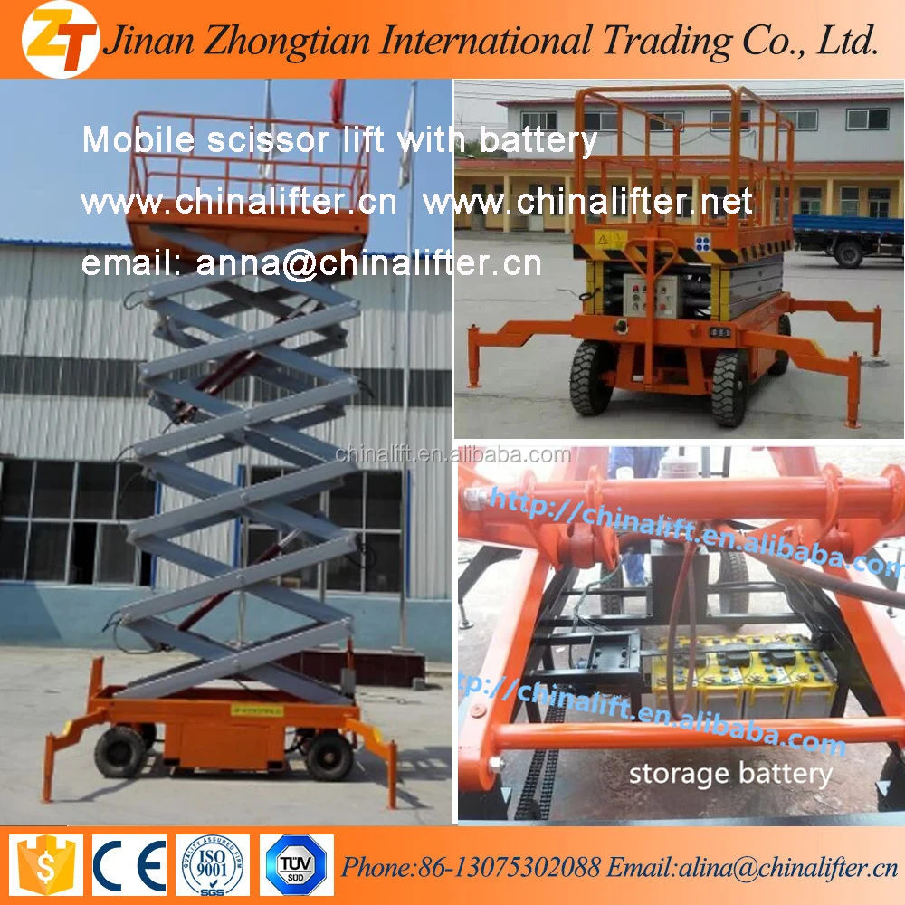 1ton 8m Mobiele Schaarlift/hydraulische Schaarlift Handmatig Schaarlift ...