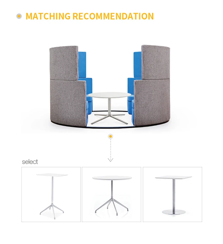 Palace Furniture Office Round Meeting Booth Pod A833 - Modern Office ...