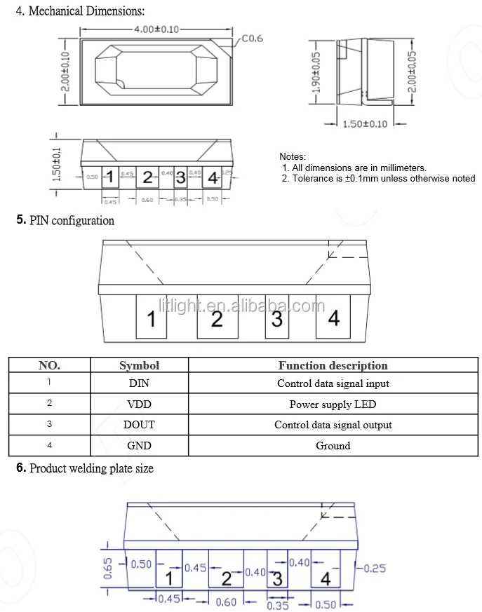 Smt Type Addressable With Ic Built in Sk6812 4020 Rgb Side View Smt Type Addressable With Ic Built in Sk6812 4020 Rgb Side View