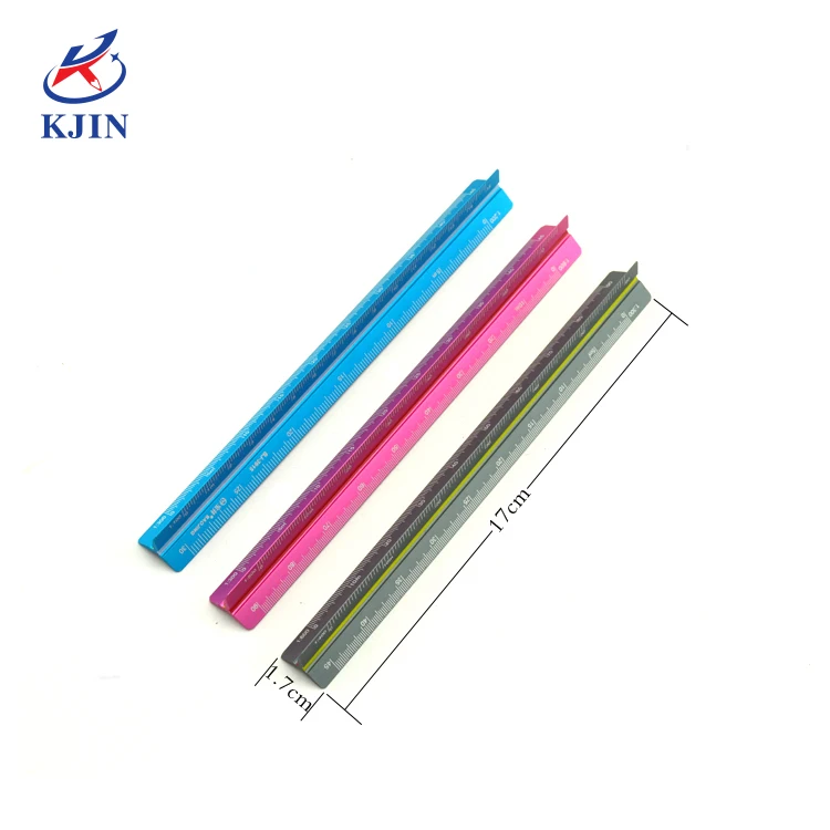 OEM Color and Logo 15cm Engineering Aluminium Triangular Scale Ruler
