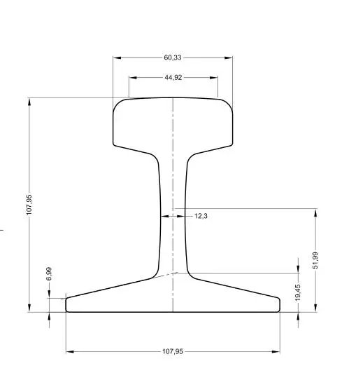 60 ASCE Rail GB 11264 Standard 30KG Rail Steel Rail for Mining