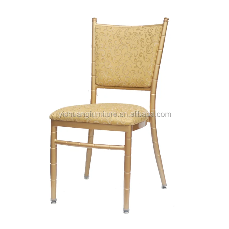 Aluminum Cross Back Chair With Padded Seat In Wooden Color Finish - Buy ...