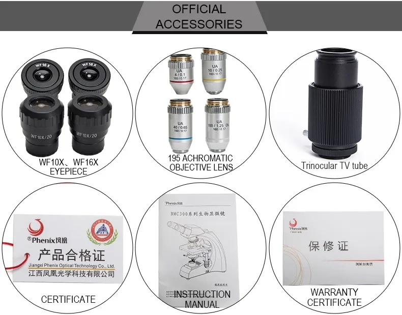 Phenix 40X-1600X Microscope with 5MP CMOS Camera for Live Blood Analysis