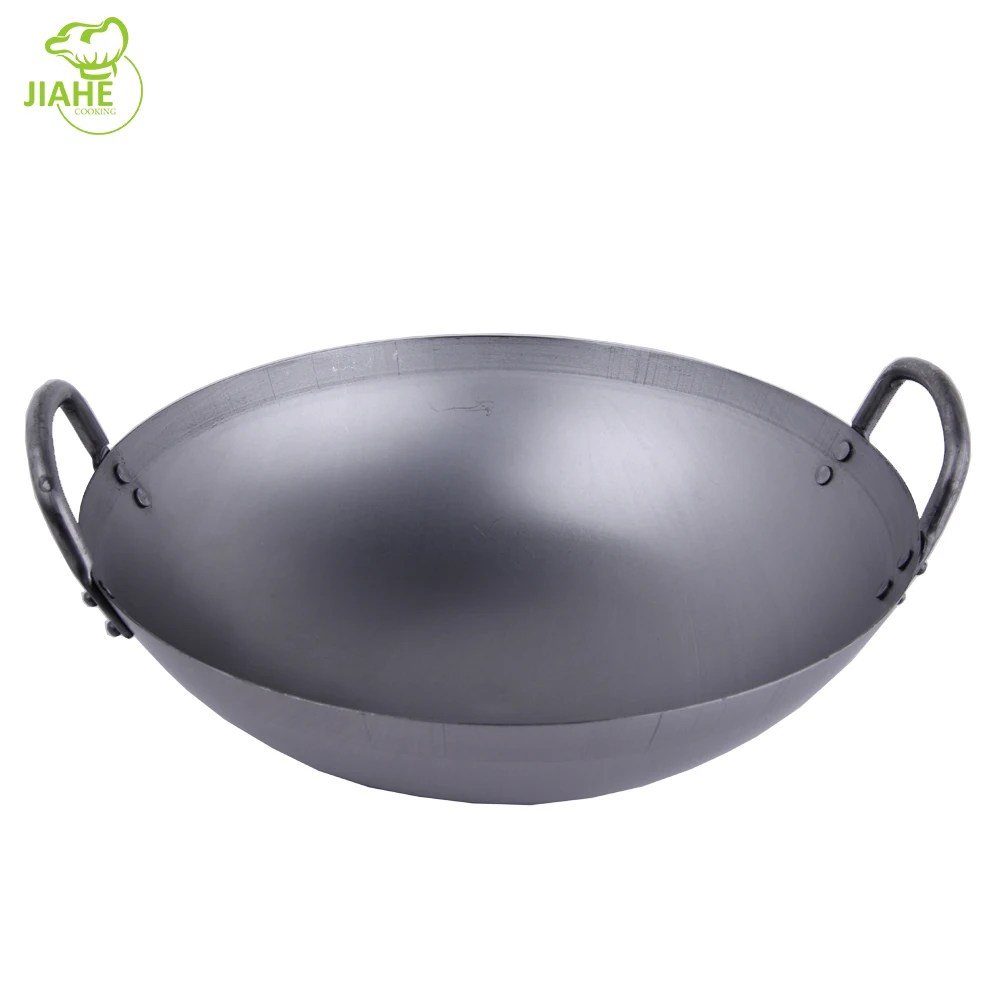 Chinese Gas Fired Wok Carbon Steel Cooks Wok With Two Iron Handle - Buy ...