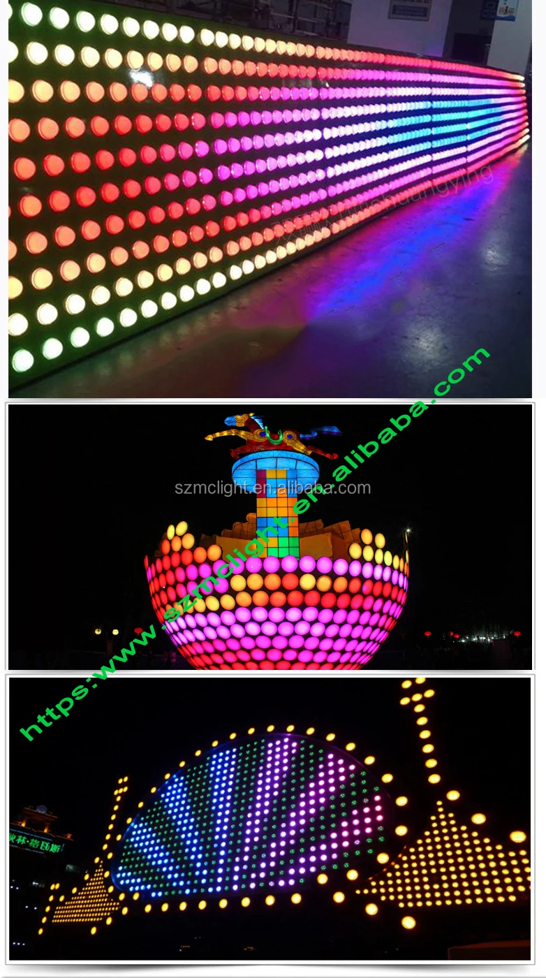 50mm 7 Pixel Rgb Led Pixel Full Color Digital Point Source Light - Buy ...