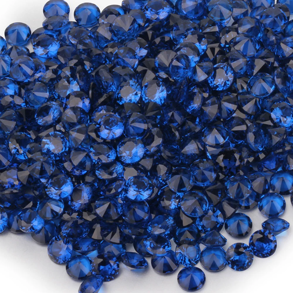 Round Brilliant Cut #113 Blue Synthetic Spinel - Zheng Yong Jewelry