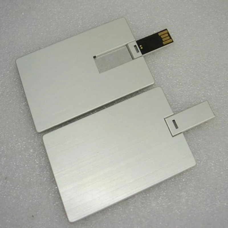 Full Capacity Metallic Flash Drive Metal Card Usb 8gb 16gb - Buy ...